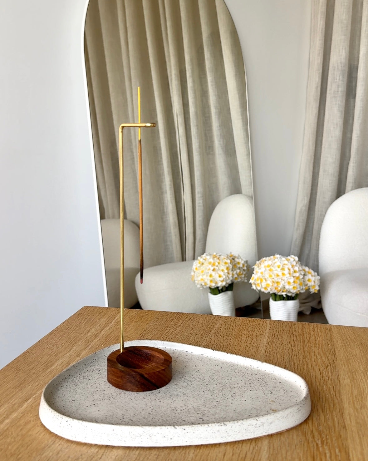 "Blossom" Wood Incense Stand – Soulscape